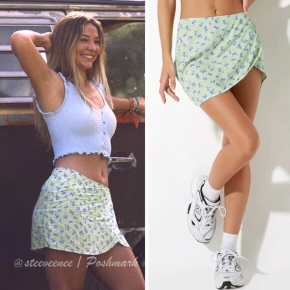 Motel Rocks | Skirts | Nwt Motel Zeh Mini Skirt In Lime Floral Aso ...